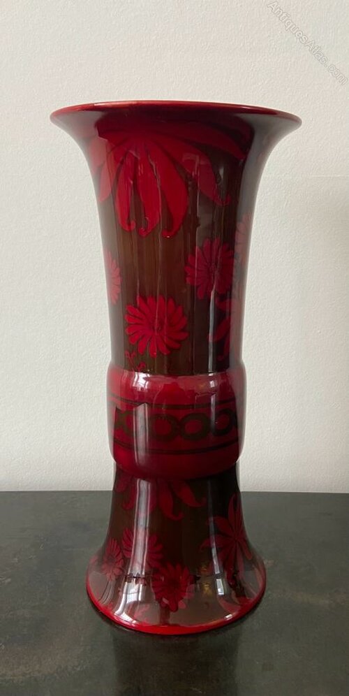 Antiques Atlas - Edward R. Wilkes Art Deco Flambé Vase.