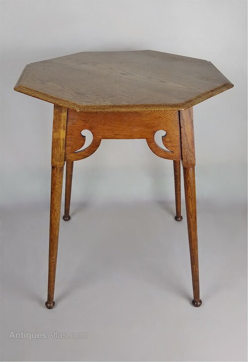 Arts And Crafts Octagonal Top Table In Oak as342a3877 / Octtoptab MM ...