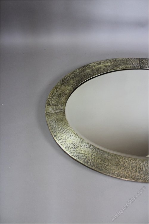 Antiques Atlas - Arts And Crafts Oval Wall Mirror