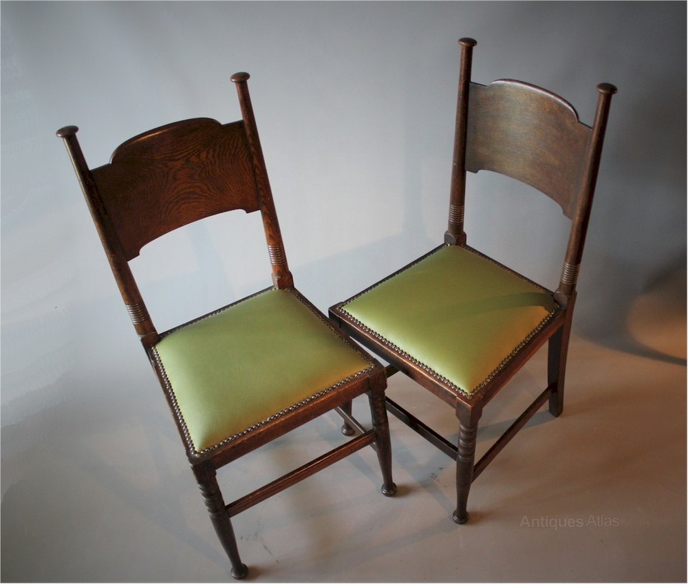 Pair Of William Birch Arts And Crafts Side Chairs - Antiques Atlas