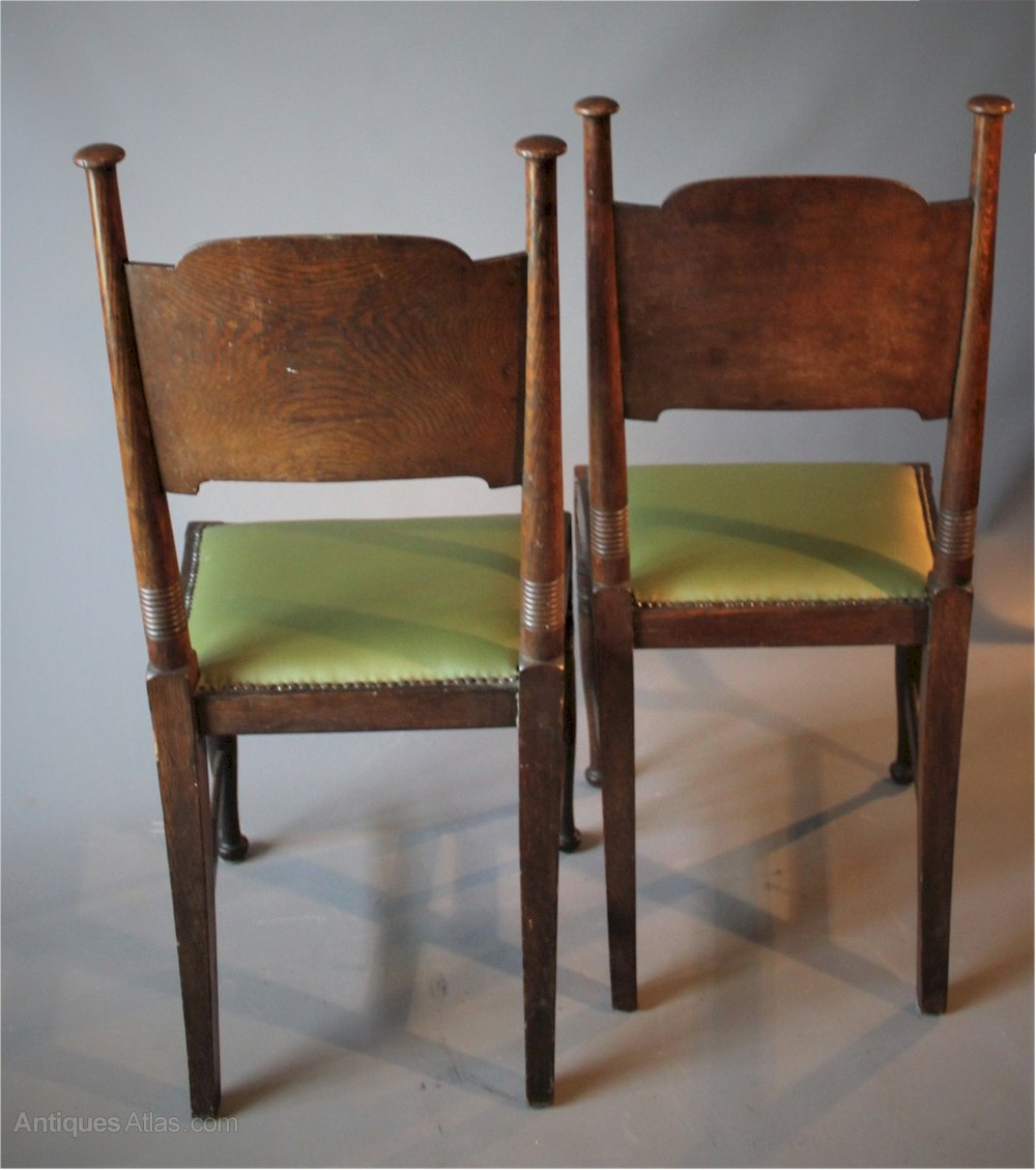 Pair Of William Birch Arts And Crafts Side Chairs - Antiques Atlas