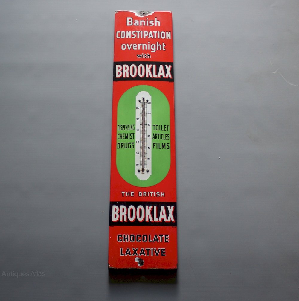 Antiques Atlas - Rare Vintage Enamel Advertising Sign Brooklax