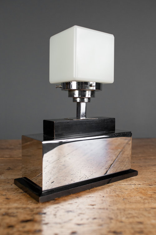 Antiques Atlas - Art Deco Cube Lamp.