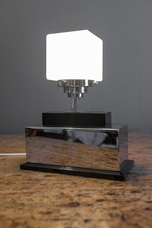 Antiques Atlas - Art Deco Cube Lamp.