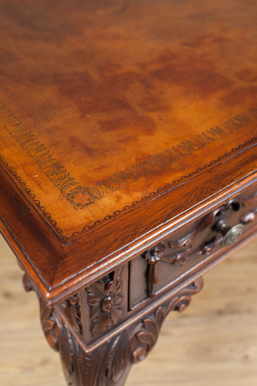 Mahogany Library Table. - Antiques Atlas