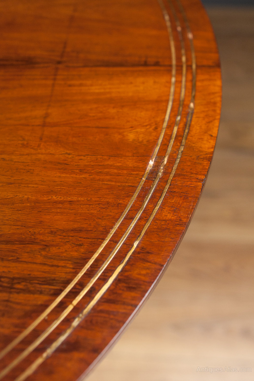 Antiques Atlas - Rosewood Brass Inlaid Circular Table