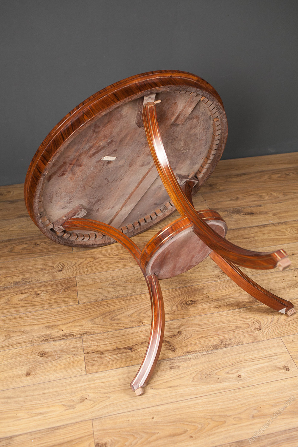 Antiques Atlas - Rosewood Brass Inlaid Circular Table