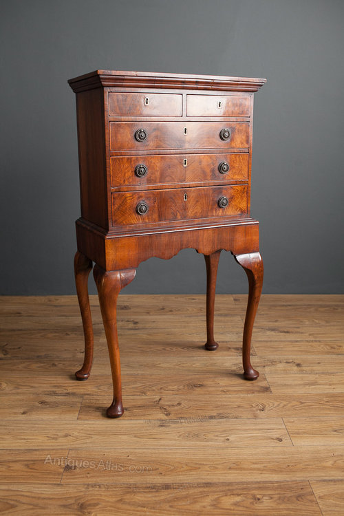 Walnut Chest On Stand. - Antiques Atlas