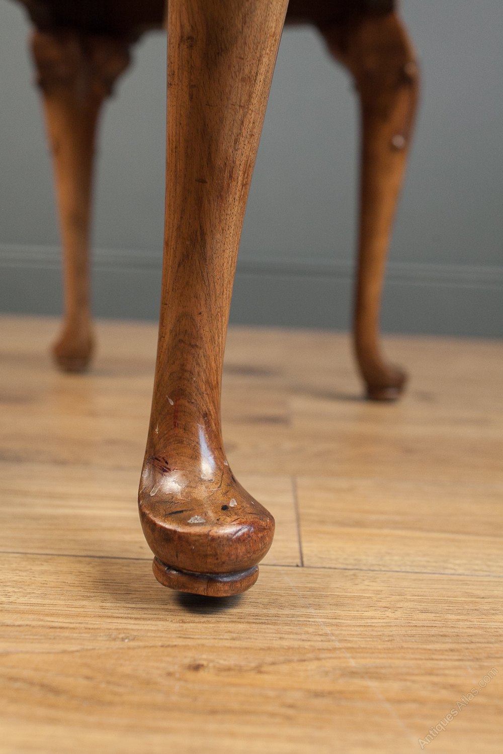 Waring & Gillow Walnut Queen Anne Style Stool - Antiques Atlas