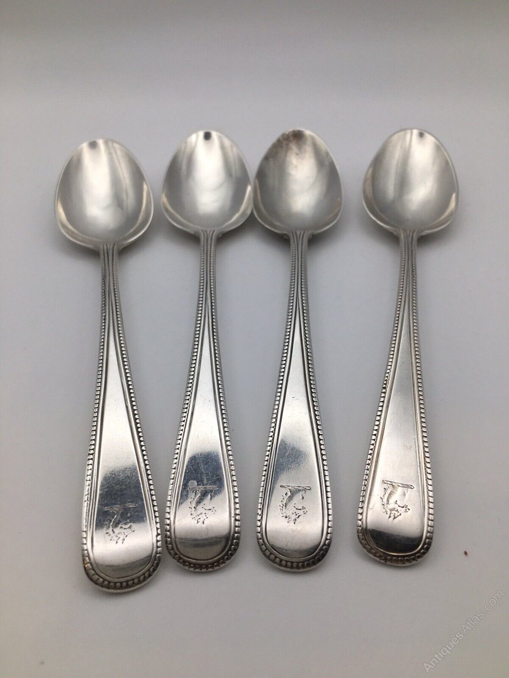 Antiques Atlas - Georgian Old English HM Silver Crested Teaspoons