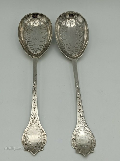 Antiques Atlas - Matching Pair Silver Serving Spoons