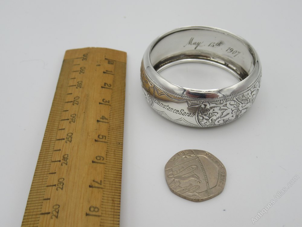 Antiques Atlas - Silver Edwardian Napkin Ring 'Constance Sarah'