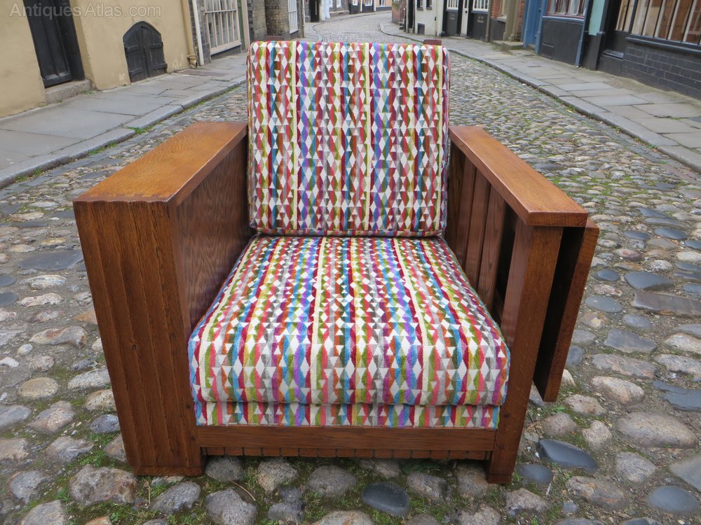 Heals Oak Book Chair - Antiques Atlas