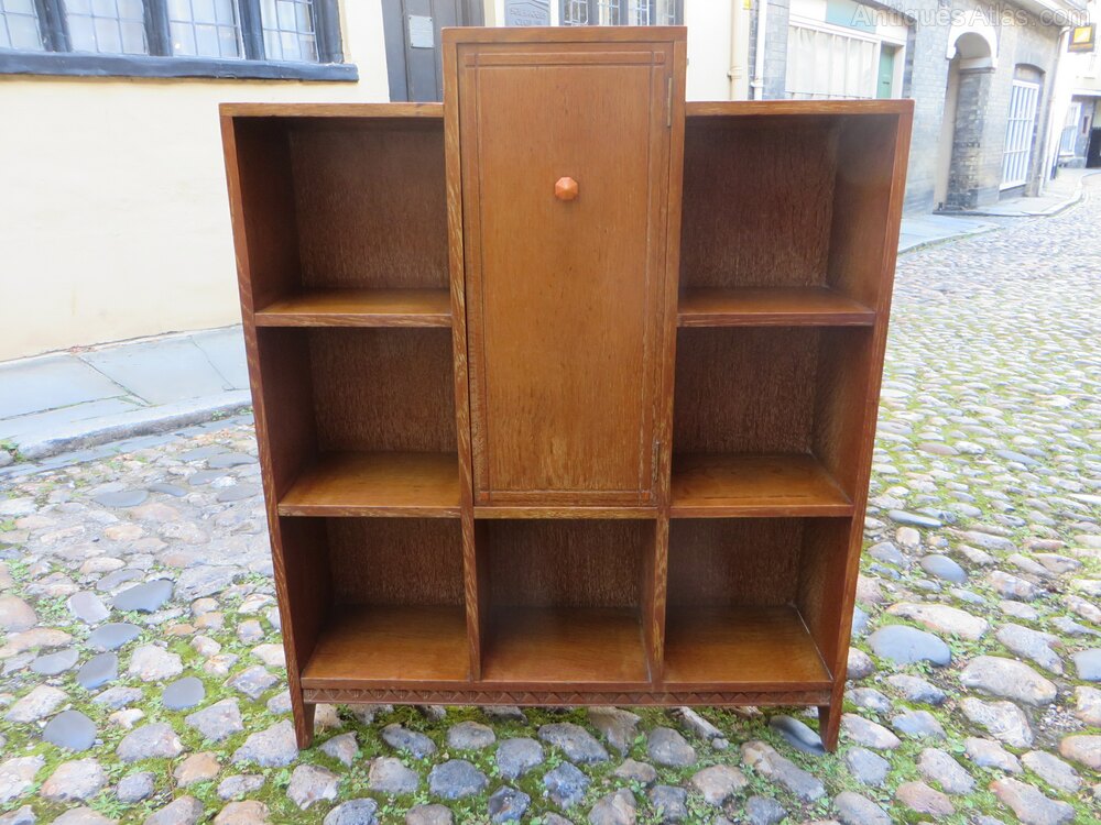 Heals ?. Oak Bookcase. - Antiques Atlas