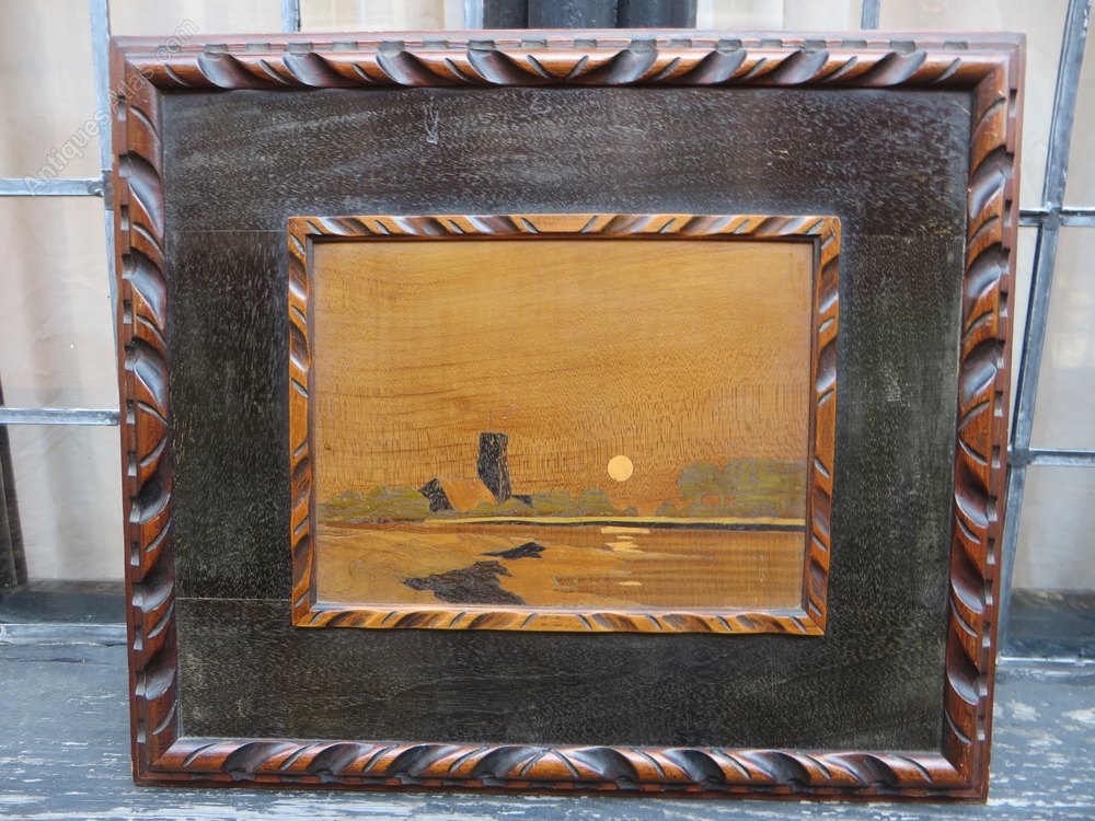 Antiques Atlas - Rowley Gallery Marquetry Picture.