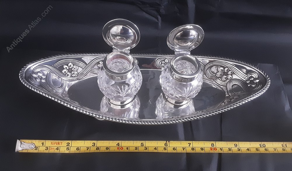 Antiques Atlas - Silver Ink Tray Arts & Crafts Design London 1900.