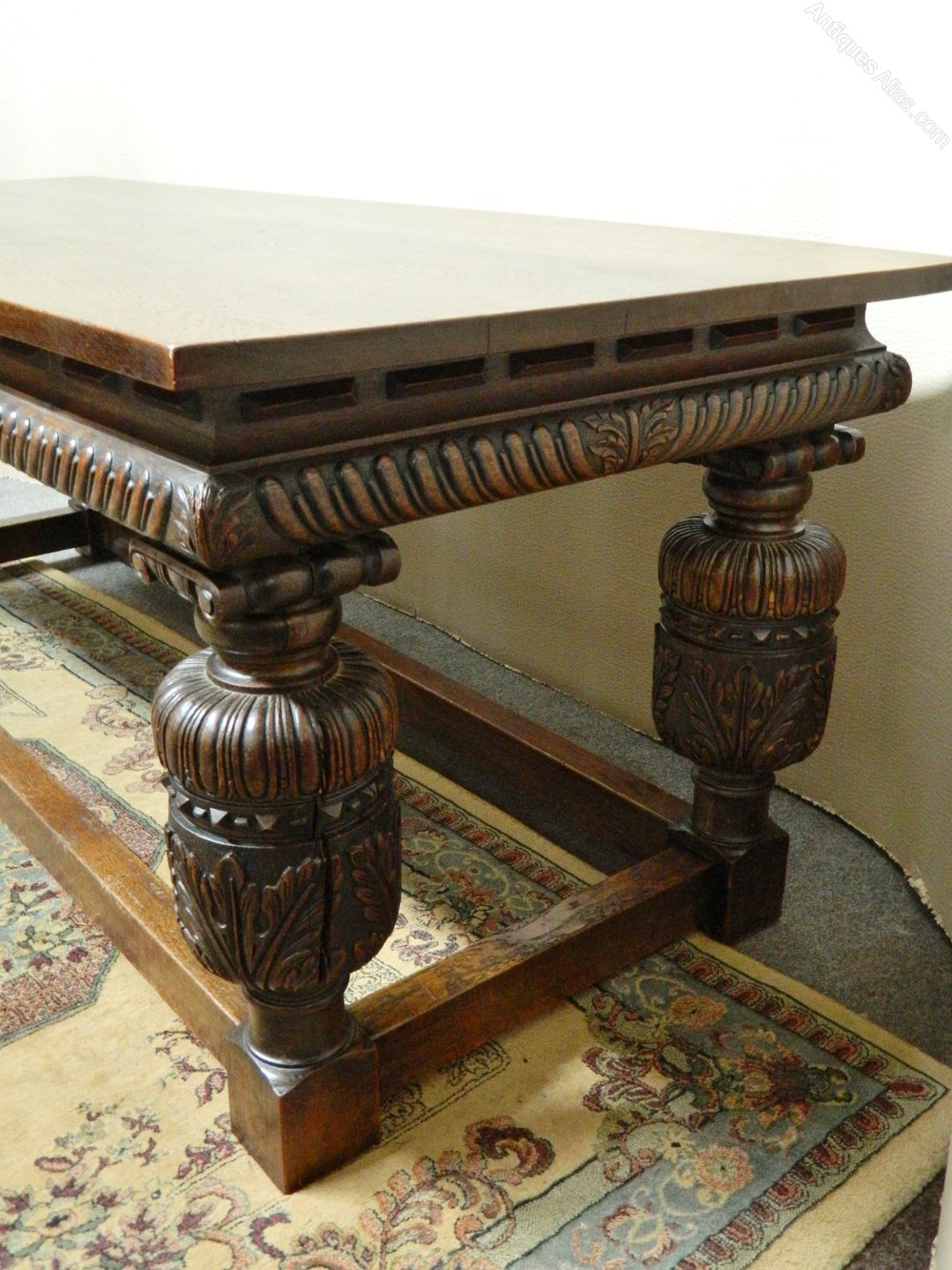 Large Oak Refectory Table as136a1573 / ath2601 - Antiques Atlas