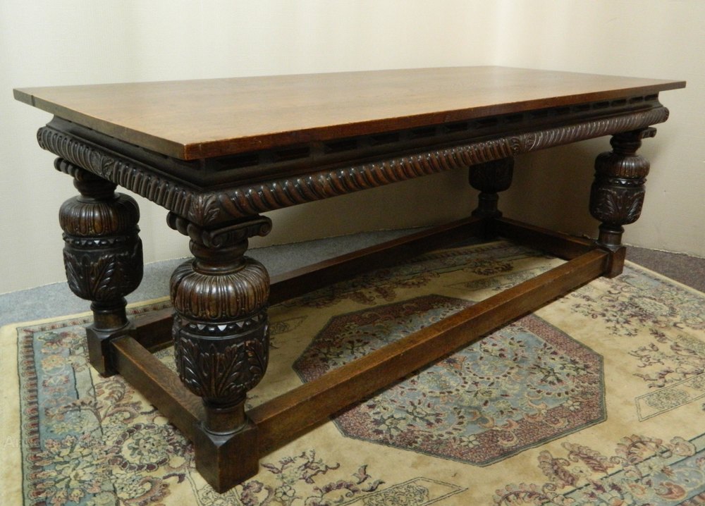 Large Oak Refectory Table as136a1573 / ath2601 - Antiques Atlas