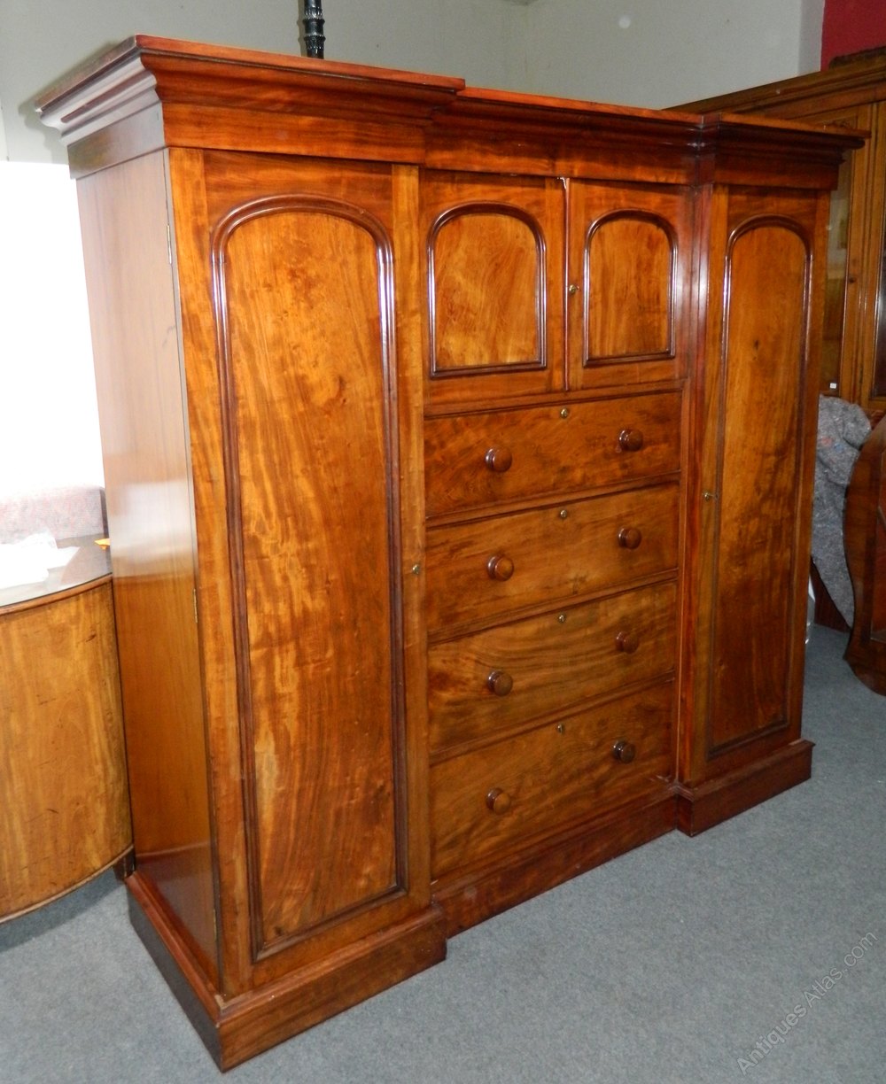 Mahogany Compactum Wardrobe - Antiques Atlas