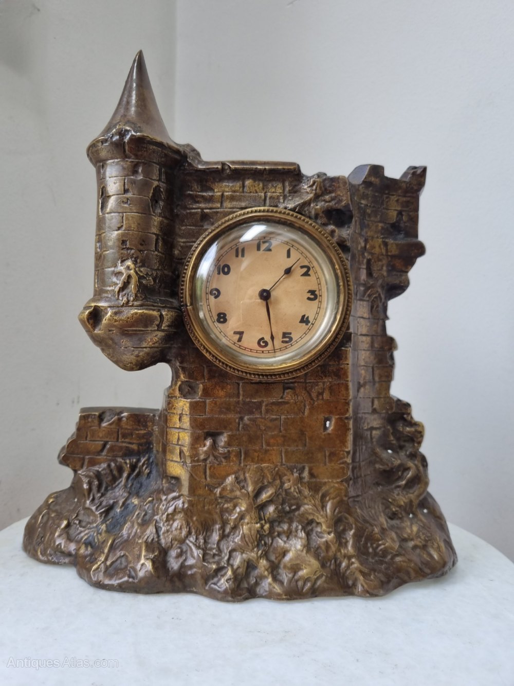 Antiques Atlas - Bronze Gothic Clock
