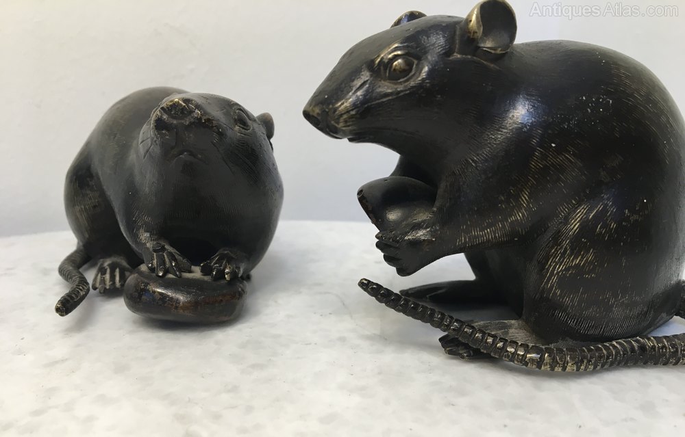Antiques Atlas - Japanese Bronze Meiji Rats