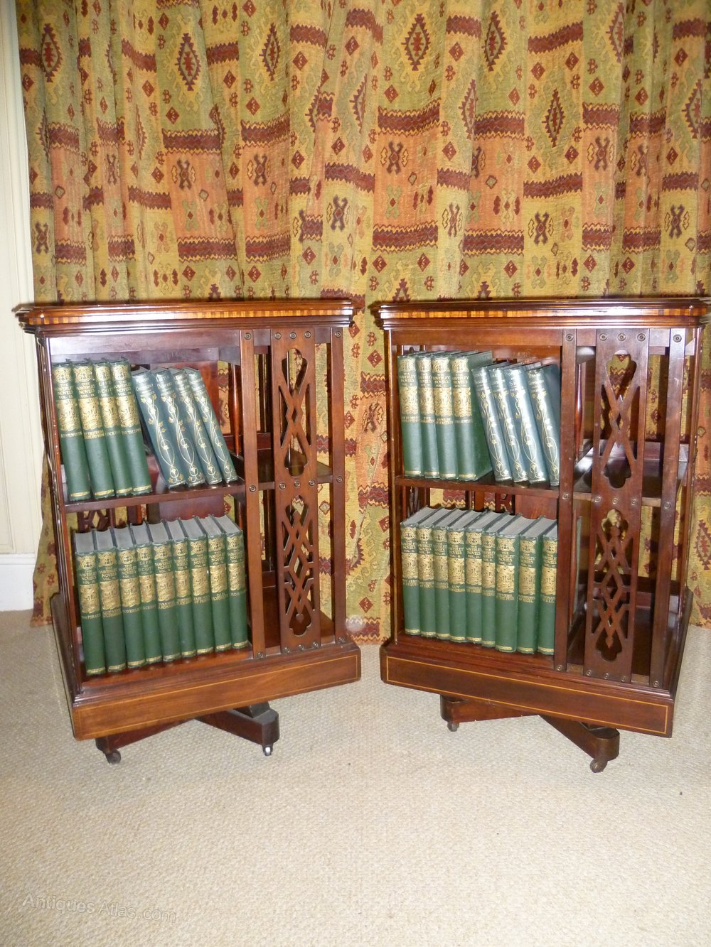 Pair Of Antique Revolving Bookcases - Antiques Atlas