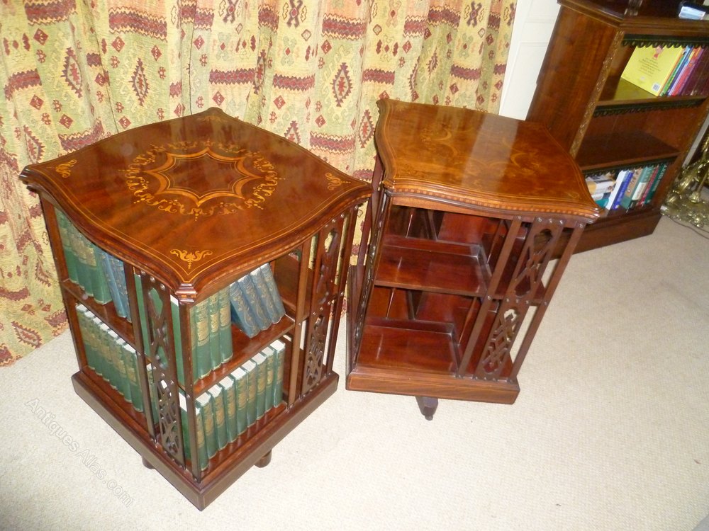 Pair Of Antique Revolving Bookcases - Antiques Atlas