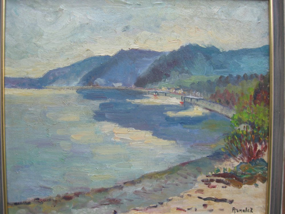 Antiques Atlas - Albert Malet (1912-1986) Antibes, Med Coast Oil