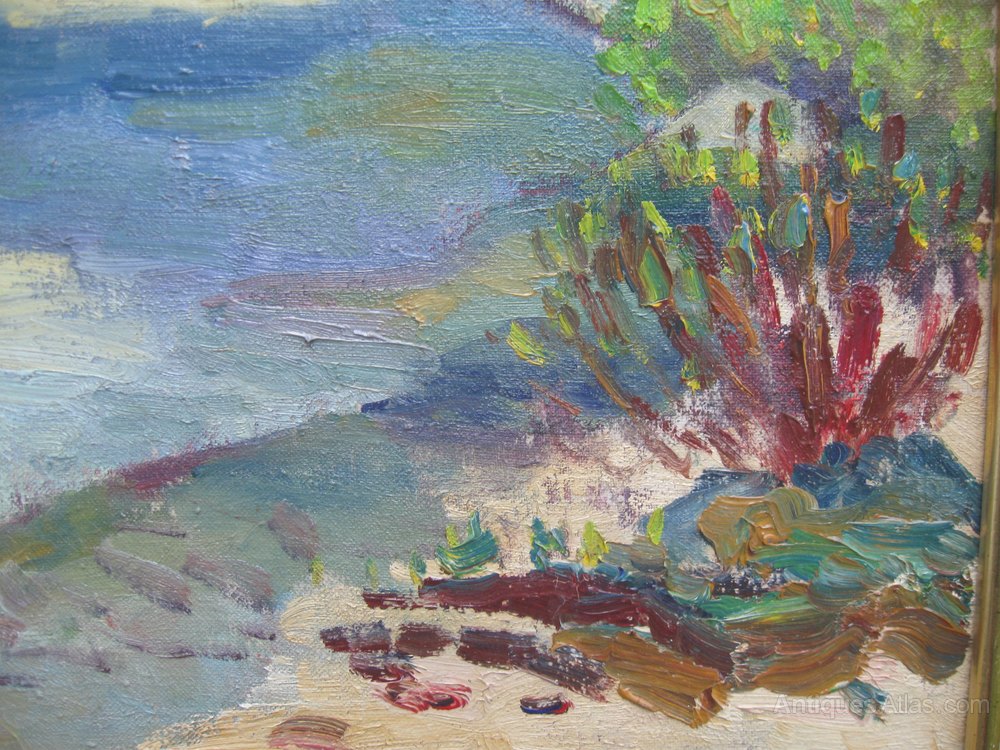 Antiques Atlas - Albert Malet (1912-1986) Antibes, Med Coast Oil