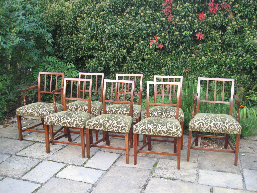 Set Of 8 Georgian Period Dining Chairs - Antiques Atlas