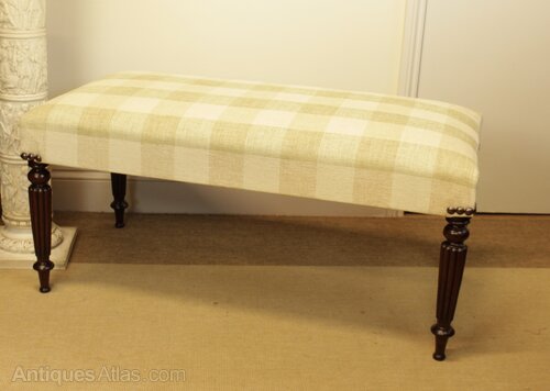 A Late 19th C. Mahogany Long Stool - Antiques Atlas