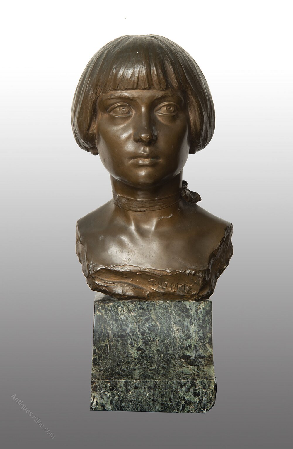 Antiques Atlas - Bronze Sculpture Depicting A Woman's Bust Signed.