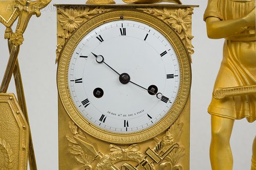 Antiques Atlas - French Empire Clock In Gilt Bronze.