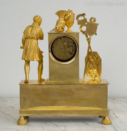 Antiques Atlas - French Empire Clock In Gilt Bronze.