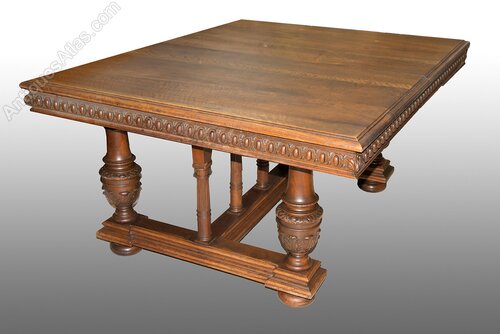 French Henry II Table In Solid Walnut. as906a1743 - Antiques Atlas