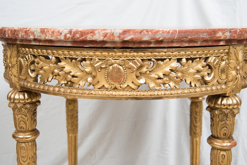 French Napoleon III Coffee Table In Gilded Wood. as906a1736 - Antiques ...