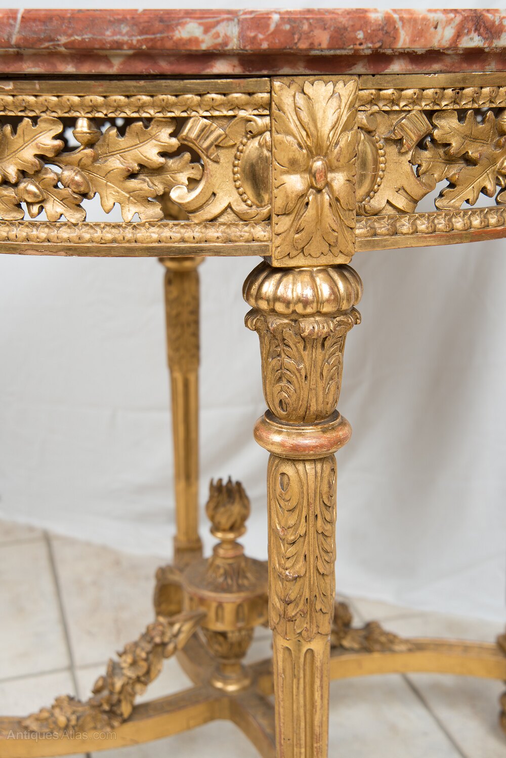 French Napoleon III Coffee Table In Gilded Wood. as906a1736 - Antiques ...