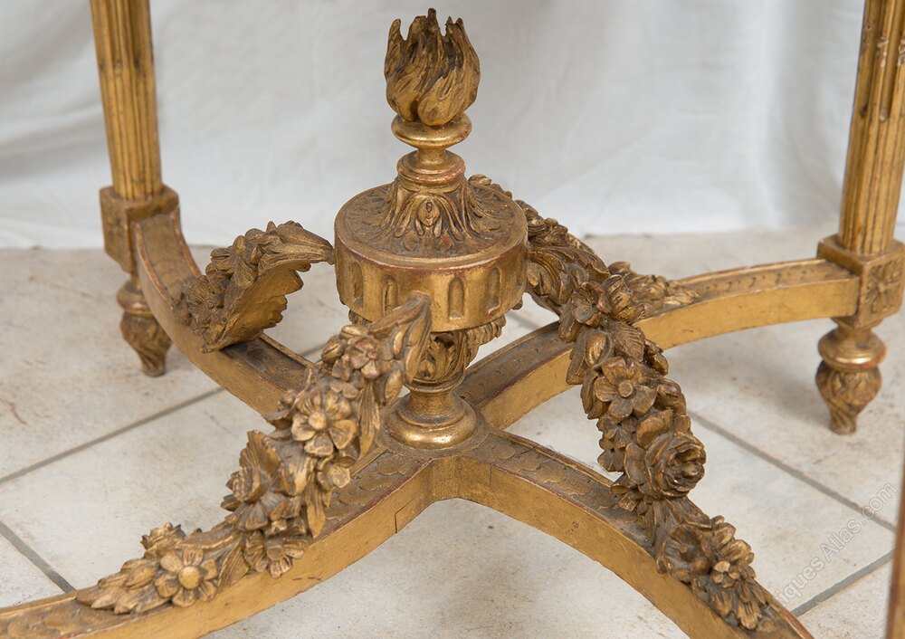 French Napoleon III Coffee Table In Gilded Wood. as906a1736 - Antiques ...