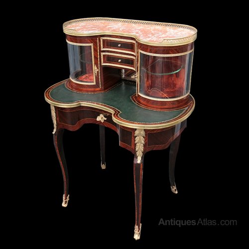French Napoleon III Writing Desk In Rosewood. - Antiques Atlas