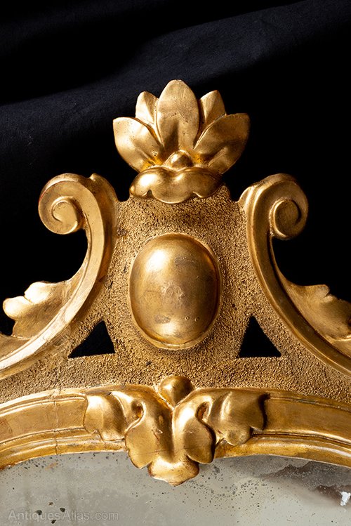 Antiques Atlas - Louis XV Roman Mirror In Gilded And Carved Wood.