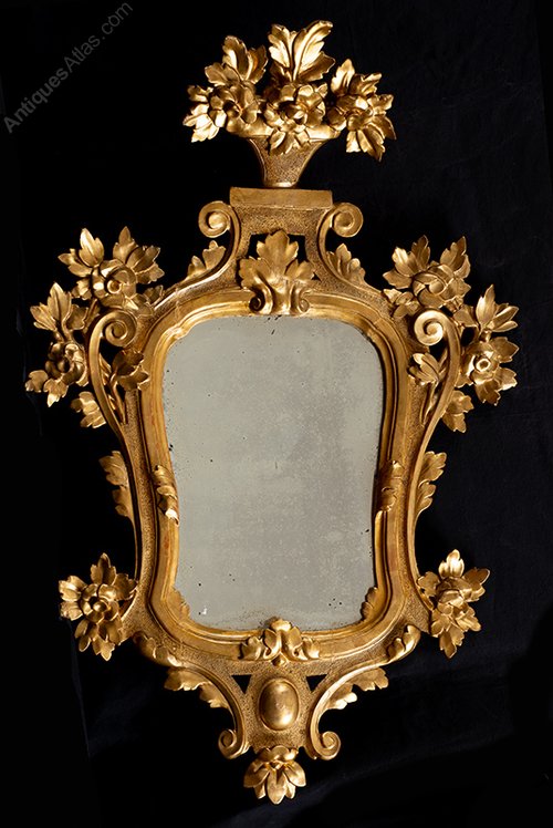 Antiques Atlas - Louis XV Roman Mirror In Gilded And Carved Wood.