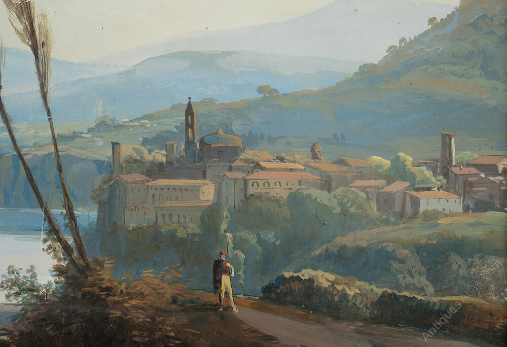 Antiques Atlas - Pair Of Neapolitan Gouaches Depicting The Temples ...