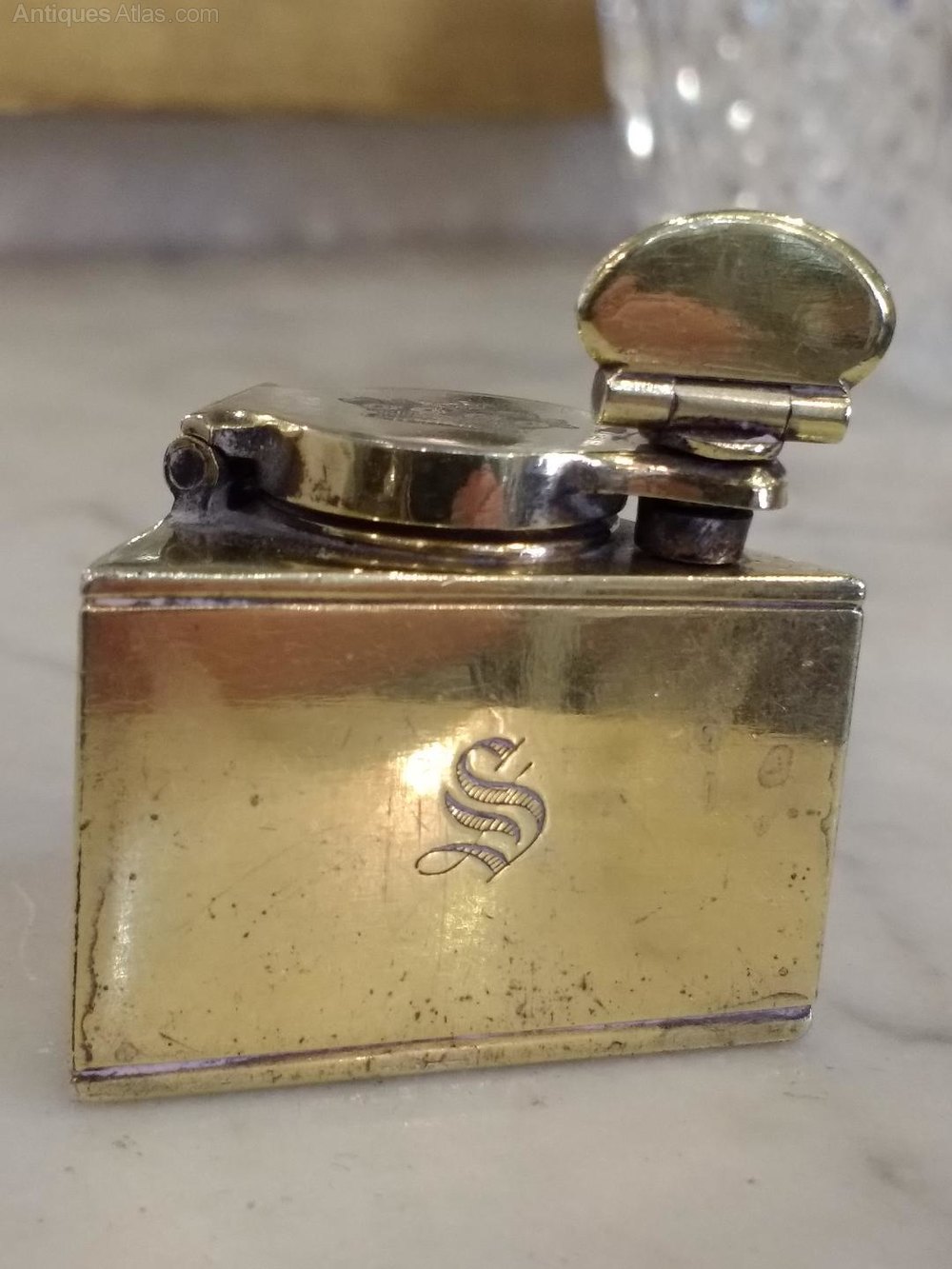 Antiques Atlas - Silver Gilt George IV Travelling Inkwell