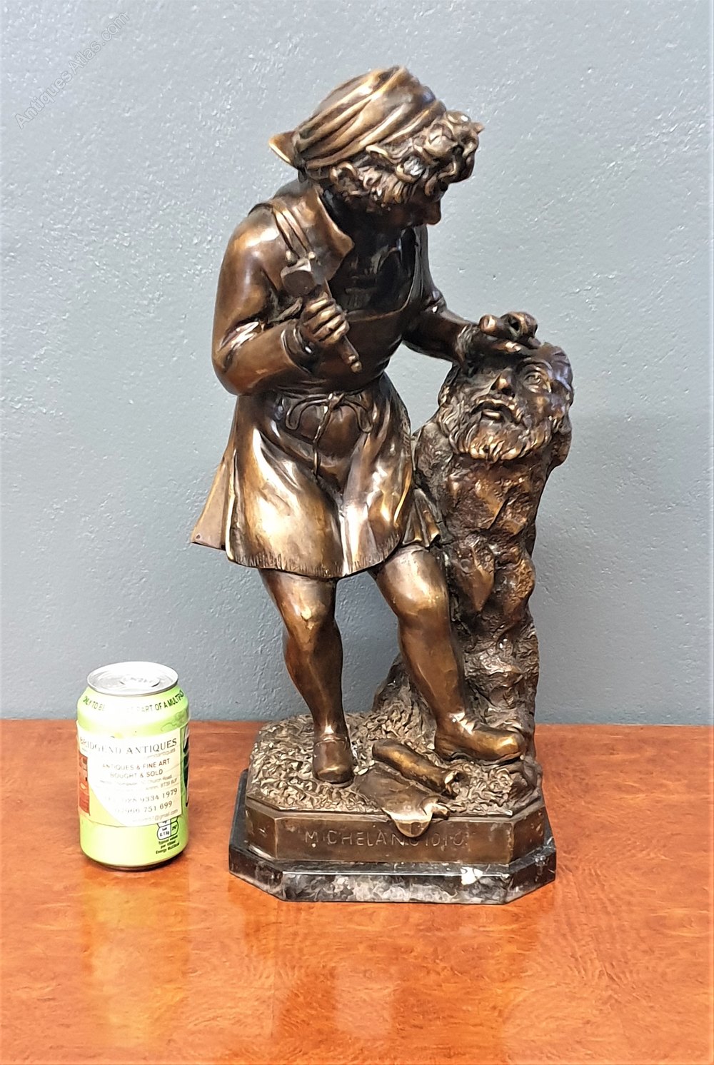 Antiques Atlas - Bronze Figure Of Michelangelo
