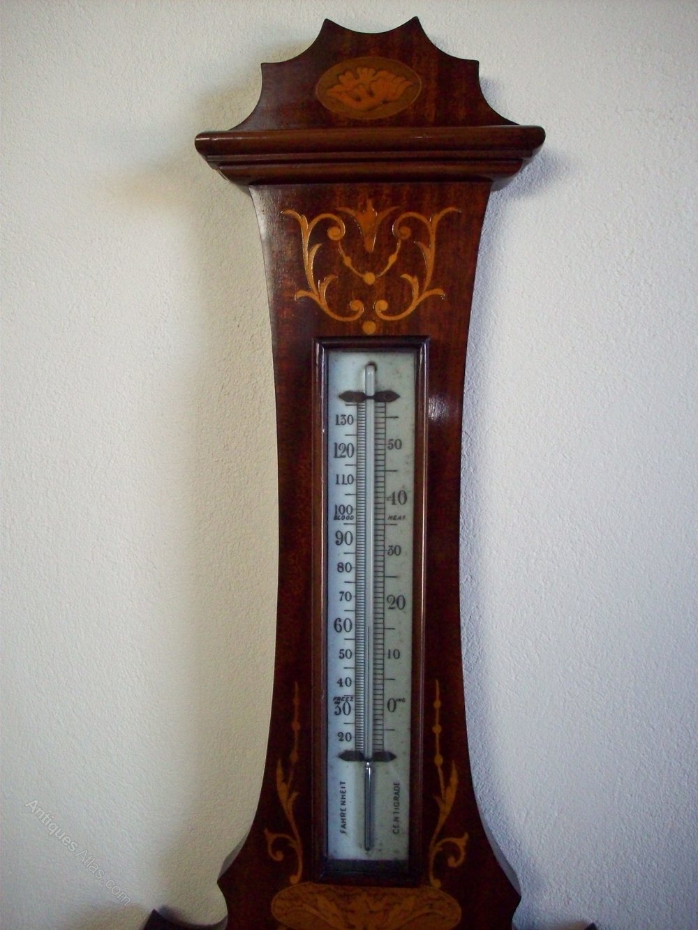 Antiques Atlas - Edwardian Mahogany & Inlaid Barometer as619a107 / O 60