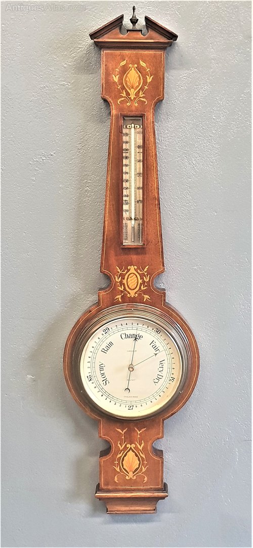 Antiques Atlas - Edwardian Mahogany & Inlaid Barometer