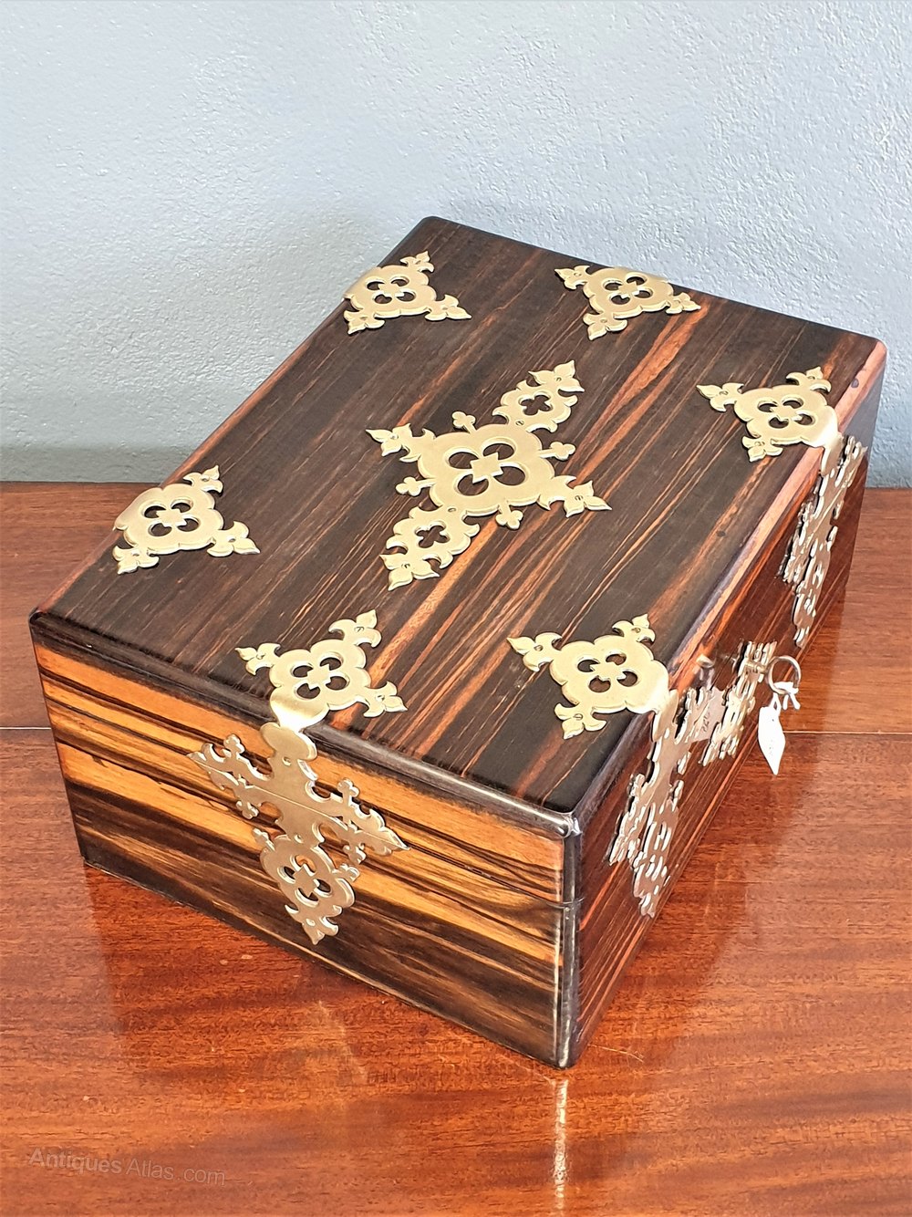 Antiques Atlas - Victorian Coromandel Wood Sewing Box.