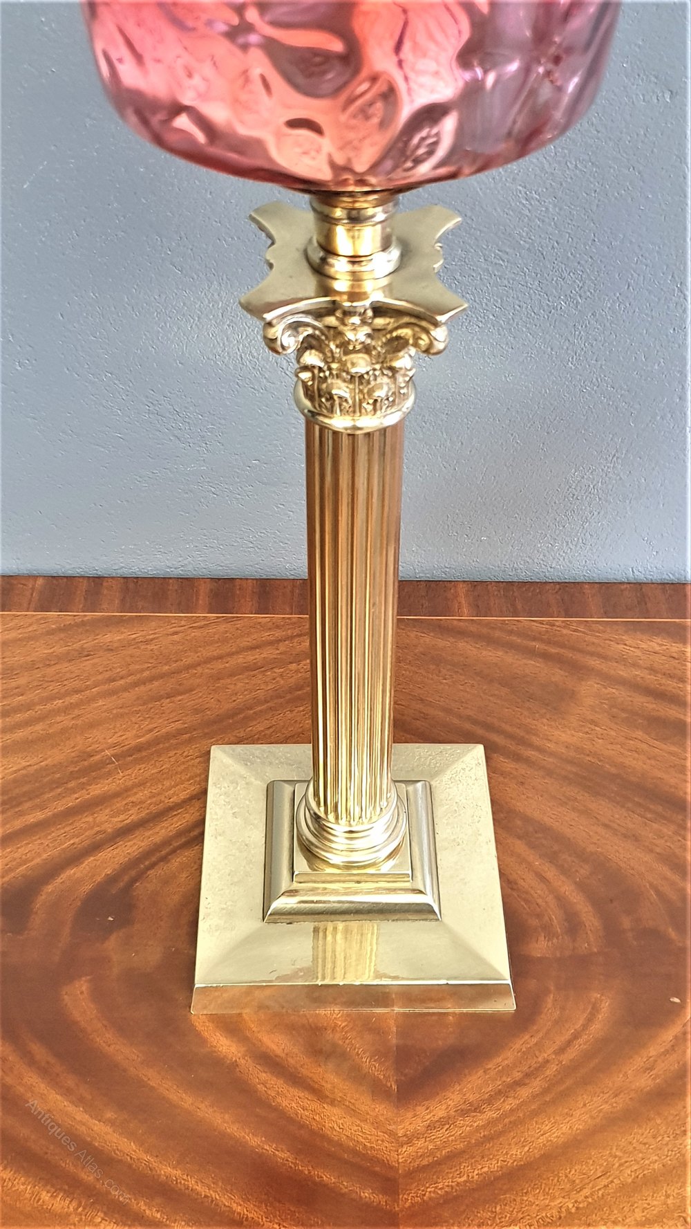 Antiques Atlas - Victorian Ruby Glass Oil Lamp