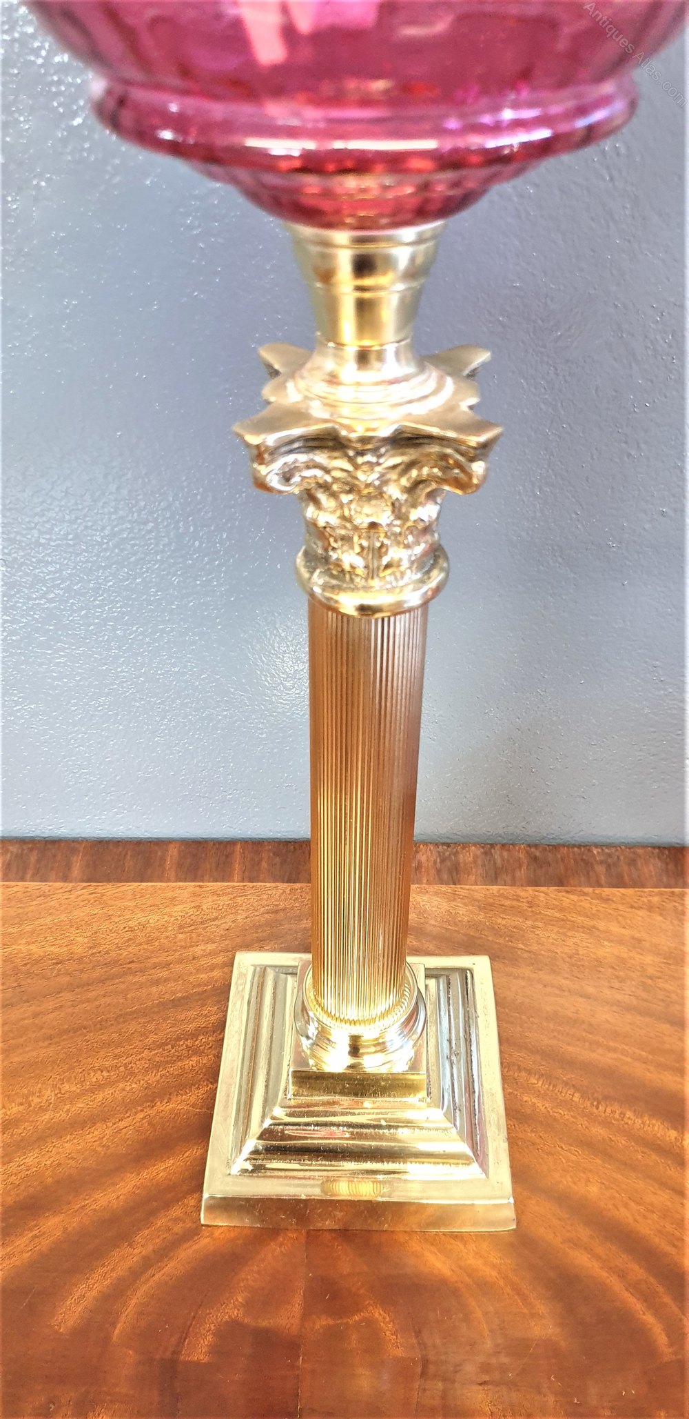 Antiques Atlas - Victorian Ruby Glass Oil Lamp