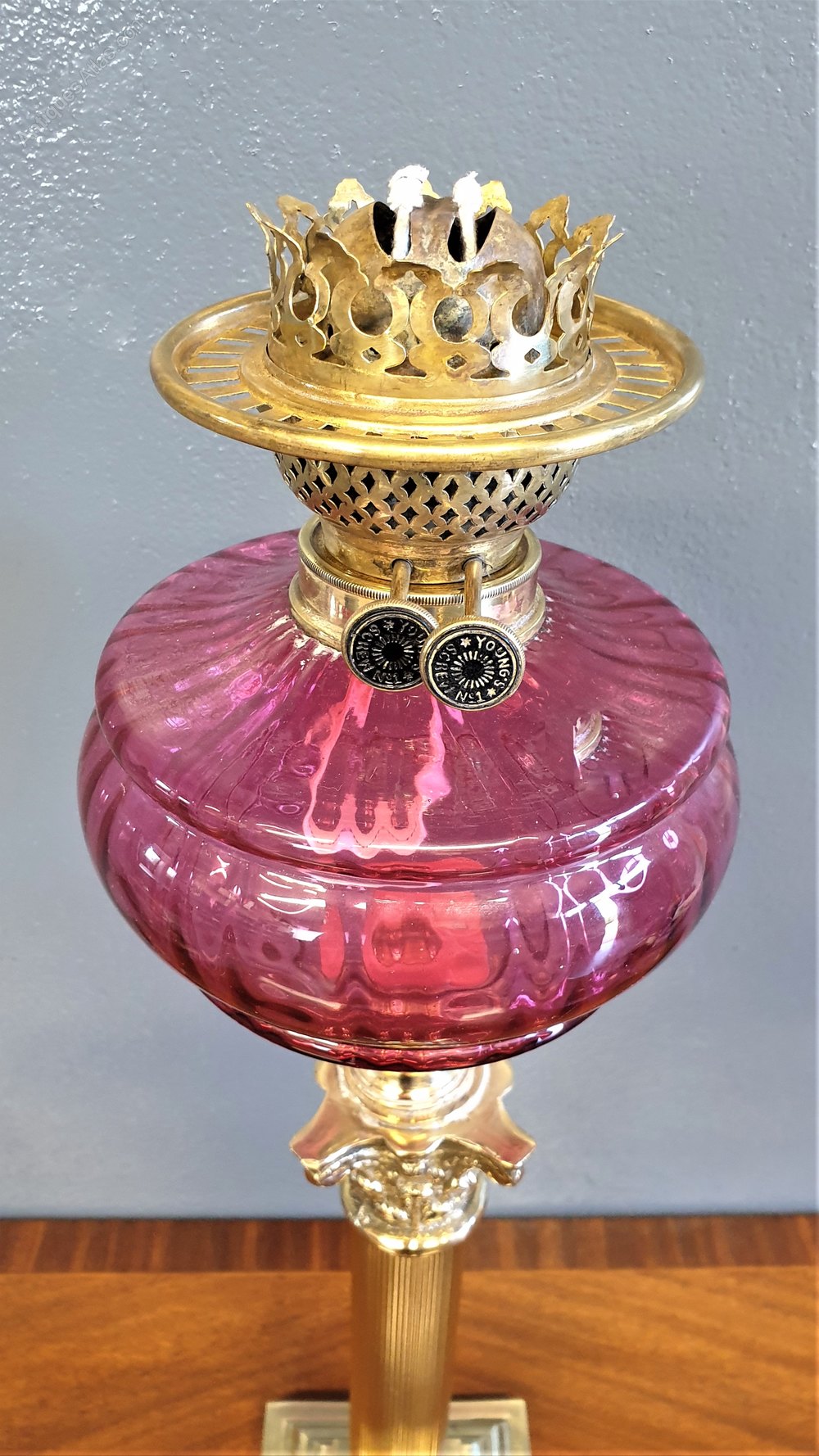 Antiques Atlas - Victorian Ruby Glass Oil Lamp